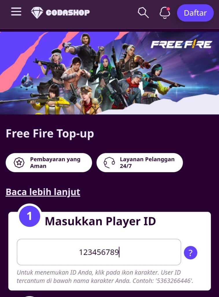 Top Up Codashop FF Termurah, Aman dan Cepat!